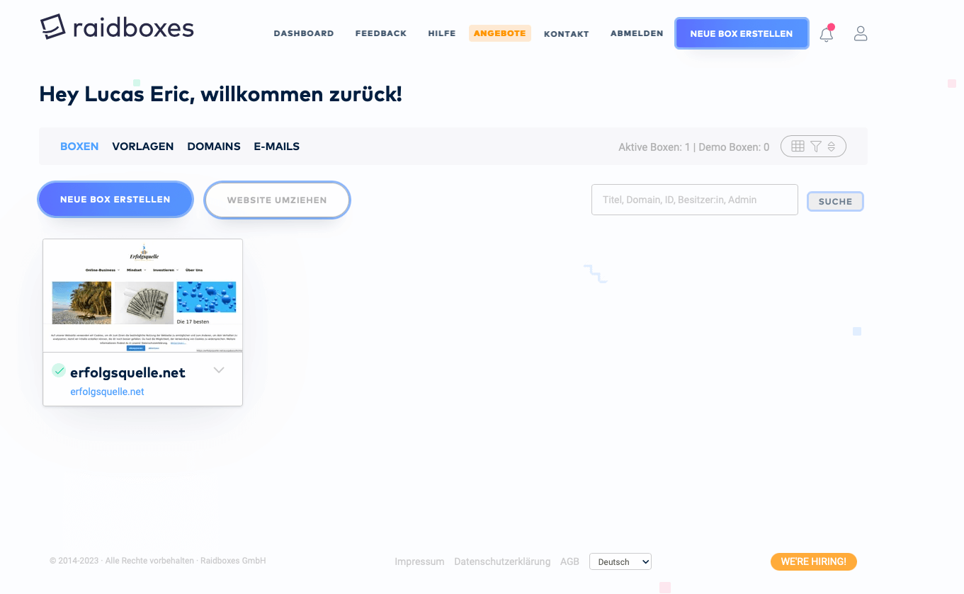 Raidboxes Erfahrungen: Der beste Webhoster? - Erfolgsquelle